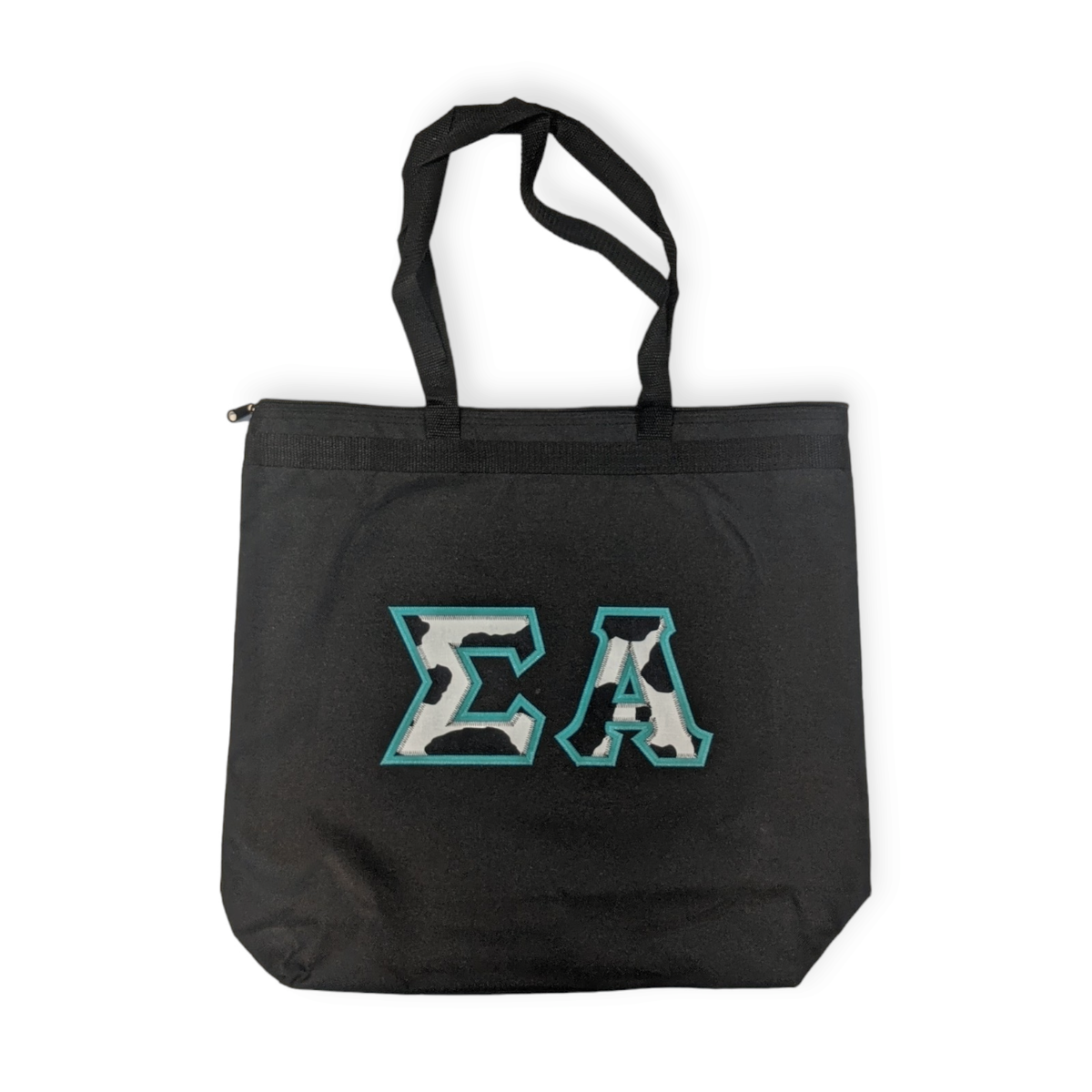 Sigma Alpha Cow Letter Tote Bag - Sorority Bags - Custom Greek Gifts ...